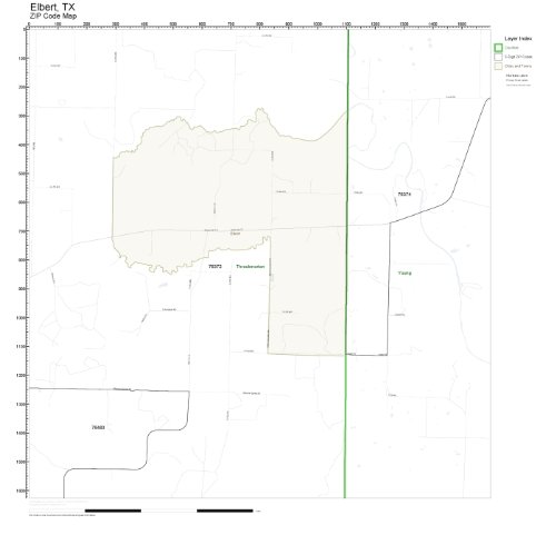 ZIP Code Wall Map of Elbert, TX ZIP Code Map Not Laminated: Amazon.com ...