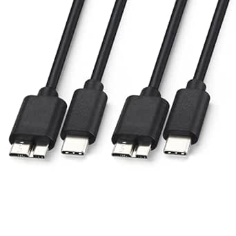 Amazon.com: 2-Pack External Hard Drive Cable, USB 3.0 Micro B to USB C ...