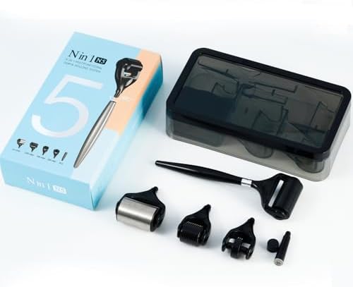 Amazon.com: 5 in 1 Derma Roller Kit with 0.3mm Microneedle Roller & Ice ...