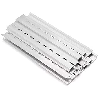 10 Pieces DIN Rail Slotted Aluminum RoHS 8" Inches Long 35mm Wide 7.5mm ...