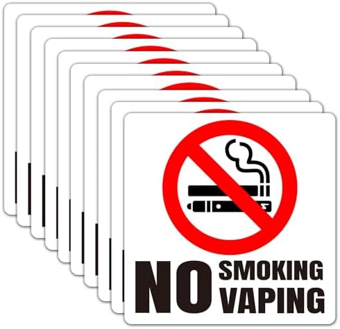 Amazon.com: Giftideaworkshop 10 No Smoking No Vaping Stickers for Homes ...
