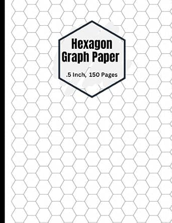 Hexagon Graph Paper: Hexagonal Graph Paper Notebook for drawing ...