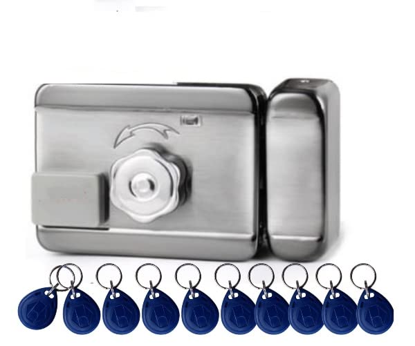 Jenix RFID Door Lock - Remote Control Door Lock 12V DC Operated with 10 ...