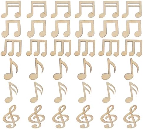 Amazon.com: 6pcs Music Notes Wood Cutouts Music DIY Craft ...