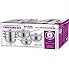 PRIMA 6pc Stainless Steel Cookware Set with Steamer, Silver, 16cm, 20cm ...