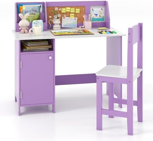 Amazon.com: UTEX Kids Study Desk with Chair, Kids Desk and Chair Sets ...