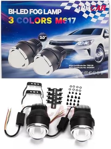 Air Wink® IPH CAR M617 BI-LED TRI COLOR Laser Fog Lamp Projector 3 Inch ...