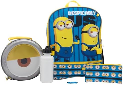 Amazon.com | Minions Boys Backpack Dave Blue & Yellow Rucksack with ...