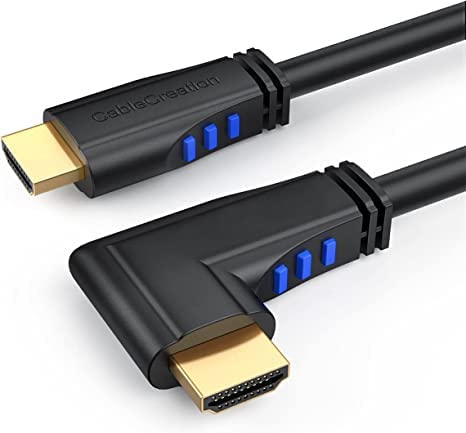 Amazon.com: CableCreation 3ft 4K HDMI Cable, Left Angle 90 Degree HDMI ...
