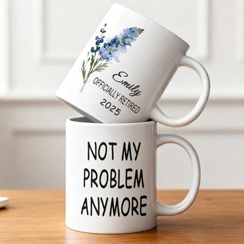 Amazon.com: Elemtansy Personalized Retirement Coffee Mug - Custom Name ...