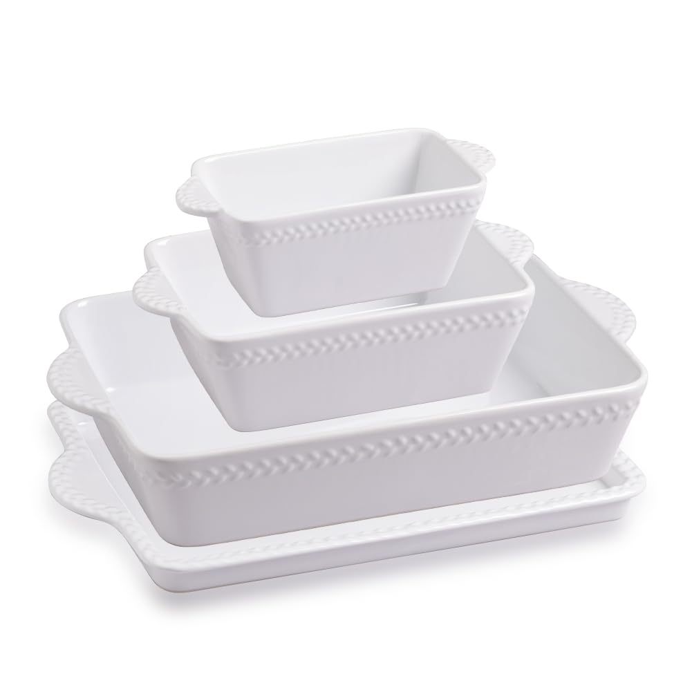 Amazon.com: Sweejar Ceramic Baking Dish Lasagna Pans with Trivet ...
