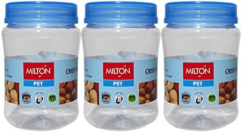 Buy MILTON Crisp N Clear Round Pet Storage Jar Set of 3, 310 ml Each ...