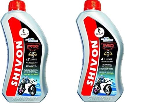 SHIVON PRO 4T 20W-50 High Power 2 Wheeler Engine Oil(PACK OF 2 ...
