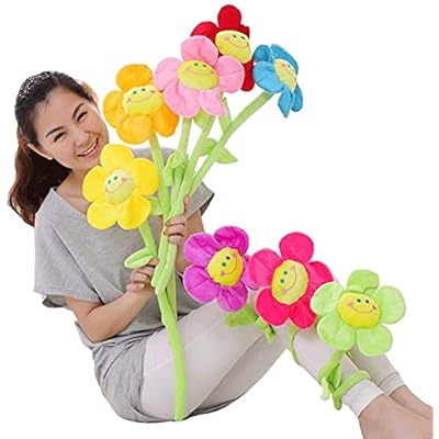Buy Plush Flower Bendable Stems Colorful Stuffed Flowers Plush Toy ...