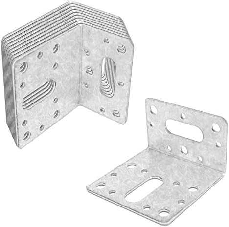 Amazon.com: 20 PCS Steel L Right Angle Bracket 3⅝"L x 3⅝"H x 2⅜"W Metal ...
