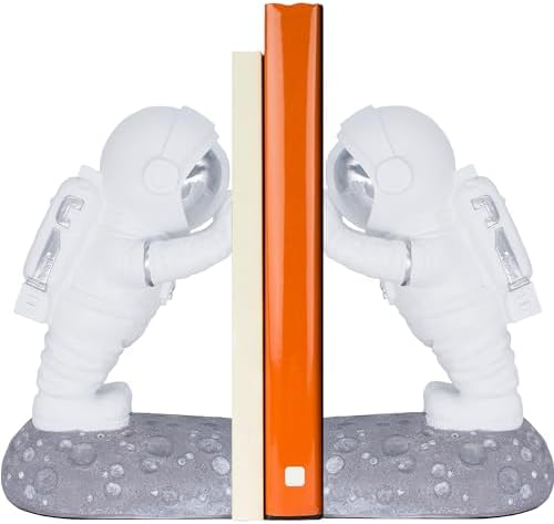 Amazon.com: Joyvano Astronaut Bookends - Space Decor Bookends for Kids ...