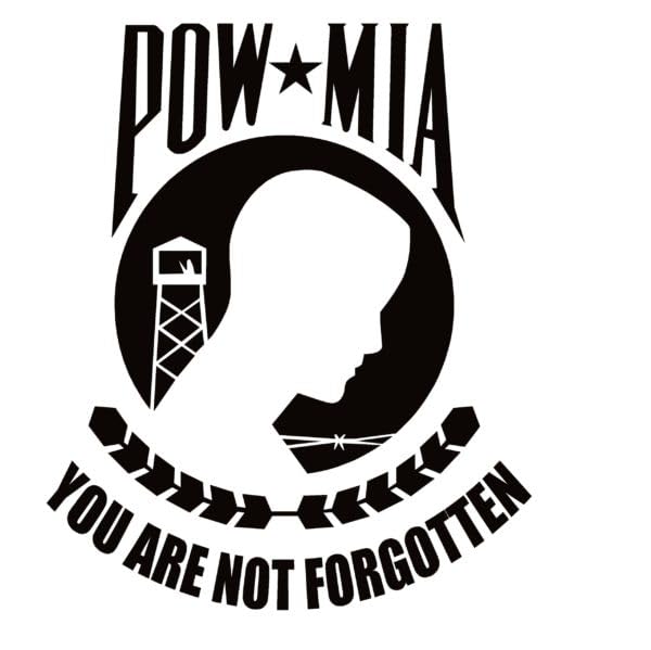 Amazon.com: POW * MIA -Vinyl Decal Sticker (24 Variations) (Black, 8x8 ...