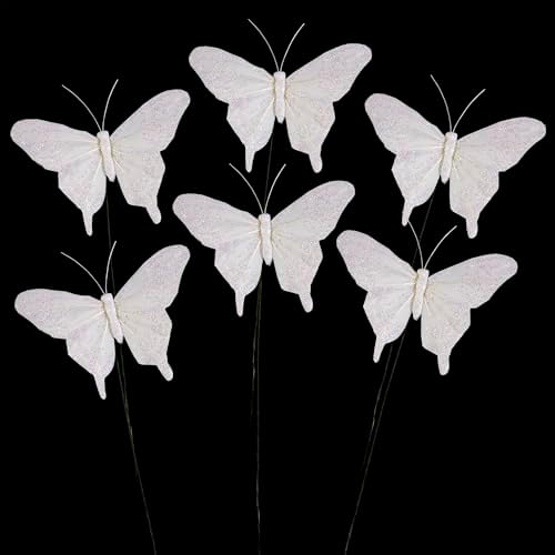 Amazon.com: Cartanfill- Feather Butterfly Decorations for Wedding ...