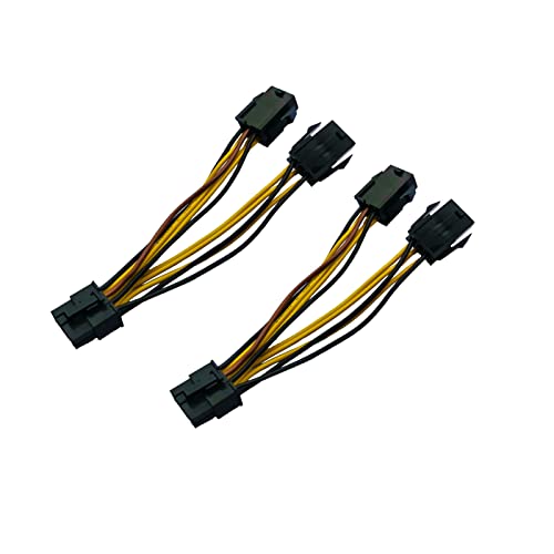 YEGAFE 2 Pcs PCI-E Video Card Bring Your own PCI Power Cable Dual 6-Pin ...