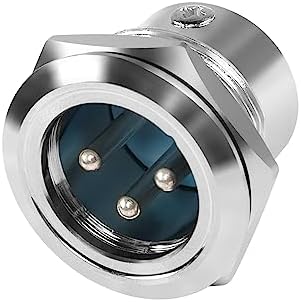 QIANRENON XLR Threaded Fixed Mount Adapter 3Pin XLR Female to Solder ...