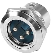 Amazon.com: QIANRENON XLR Male to Female Panel Mount Adapter - 3Pin ...
