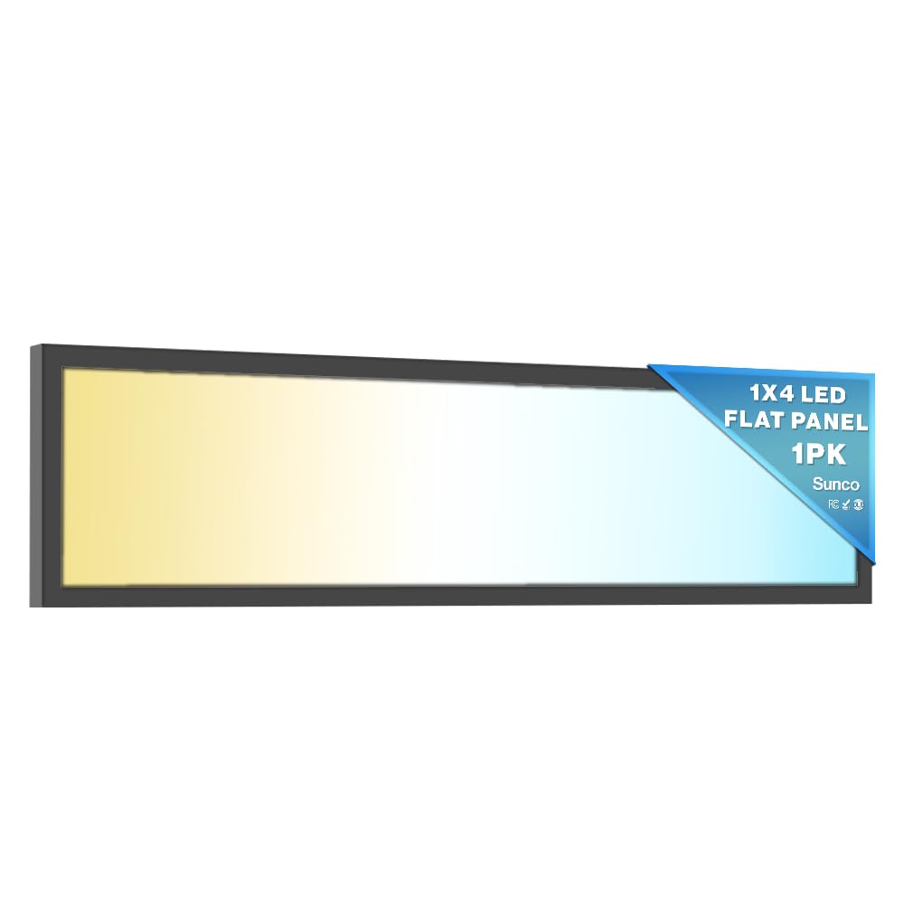 Sunco 1x4 LED Flat Panel Light, Dual Selectable CCT 3500K/4000K/5000K ...