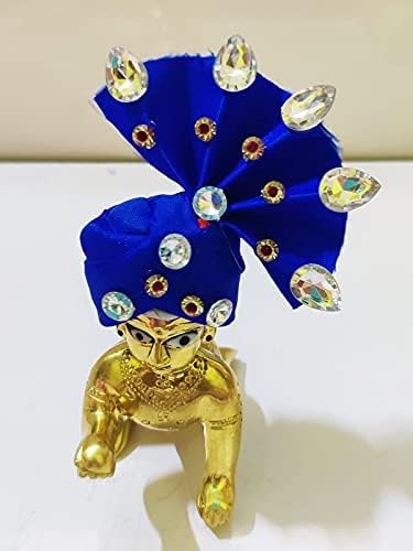 Buy Mandir Mahal Poshak Posak Bal Gopal Krishna Laddu Gopal Pagdi Mukut ...