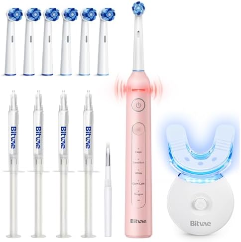 Amazon.com: Bitvae R2 Pink Rotating Electric Toothbrush & Teeth ...