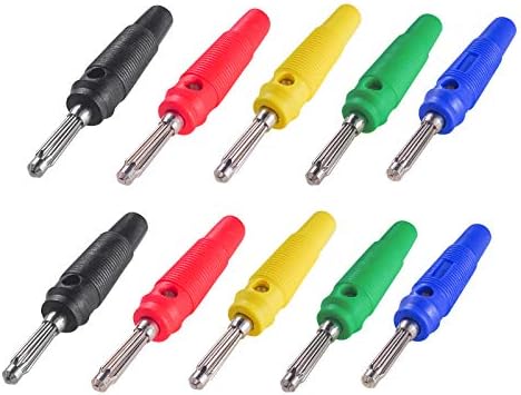 Amazon.com: DaFuRui 4mm Banana Plug，10 Pair 20PCS Stackable 4mm Banana ...