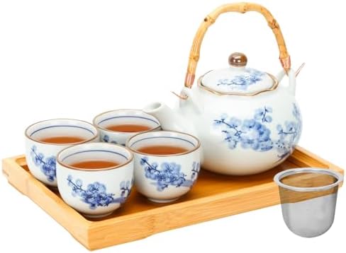 Amazon.com | Traditional Japanese Tea Set - Ceramic Tea Set with Teapot ...