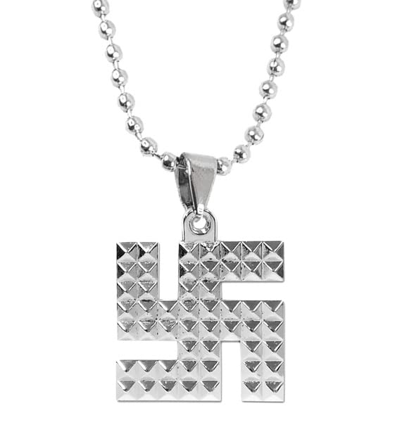 Buy Airtick Silver Color Unisex Metal Fancy & Stylish Swastik Satya ...