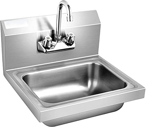 Profeeshaw Stainless Steel Sink Commercial Wall Mount Hand Washing ...