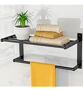 Amazon.com: BETHOM Towel Shelf for Bathroom Wall Mounted, 3-Tier Hotel ...
