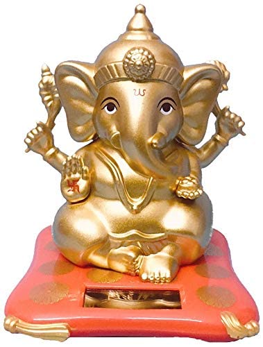 Buy JMStore Beautiful Solar Ganesh Idol for car Dashboard Moving Hands ...