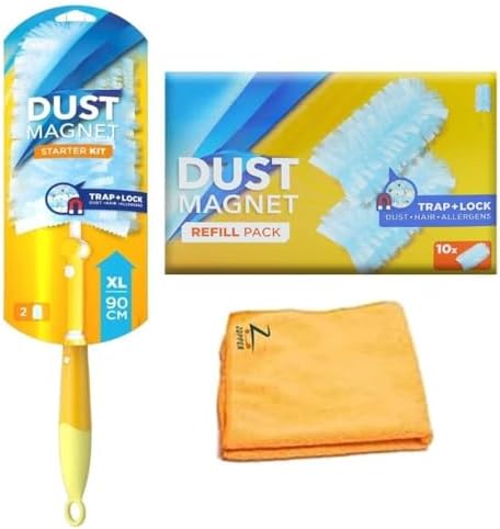 Dust Magnet XL Handle Extendable to 90cm Duster Starter Kit + Flash ...