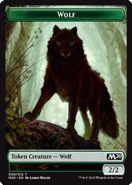 Amazon.com: Magic: The Gathering - Wolf Token - Core Set 2020 : Toys ...
