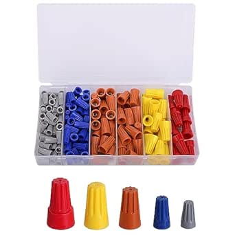 HOFEESEA 158pcs Electrical Wire Connectors Nuts Colorful Wire Caps Kit ...