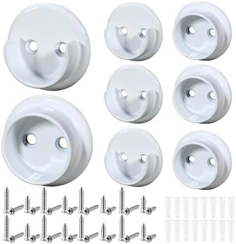 Amazon.com: Yaocom 4 Pairs Metal Closet Rod Socket Bracket Set Heavy ...