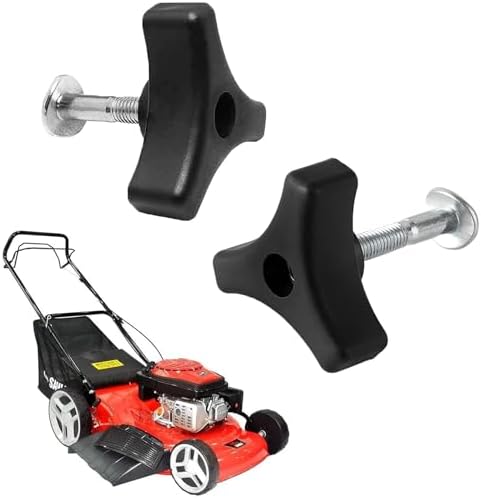 2 Sets Lawn Mower Handle Knobs Nut Bolt, Triangular Handle Fastening ...