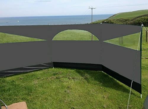 HSS Wind Screen Grey Windbreaker Blocker 150 x 500cm Camping Beach Wind ...