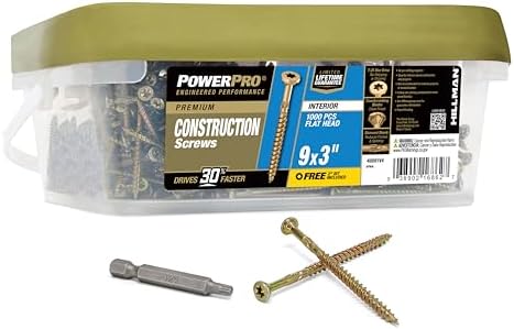 Amazon.com: Power Pro Premium Interior Construction Screws (#9 x 3 ...