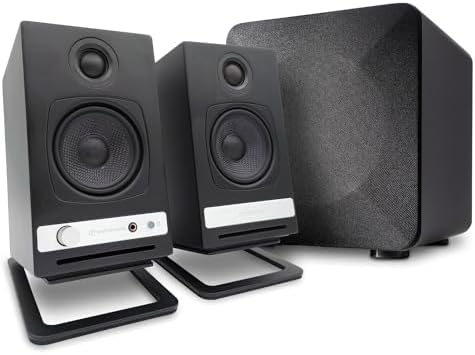 Amazon.com: Audioengine A2 HD Black with S6 Subwoofer and DS1M Stands : Electronics