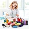 Amazon.com: Eoehro 72pcs Sewing Thread Kit, 36 Colors, 400 Yards per ...