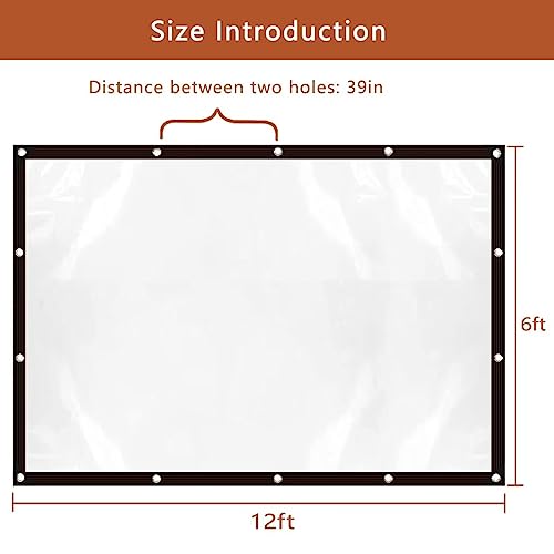 Snapklik.com : Clear-Waterproof-Tarps-Outdoor-6x12FT, Poly Tarpaulin ...