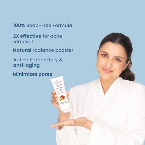 La Pink Acne & Pore Perfection Face Wash with White Haldi & Green Tea ...