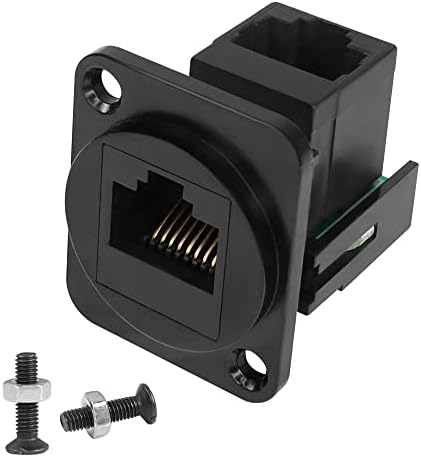 Amazon.com: QIANRENON RJ45 90 Angled Panel Mount Adapter CAT5E/CAT5 ...