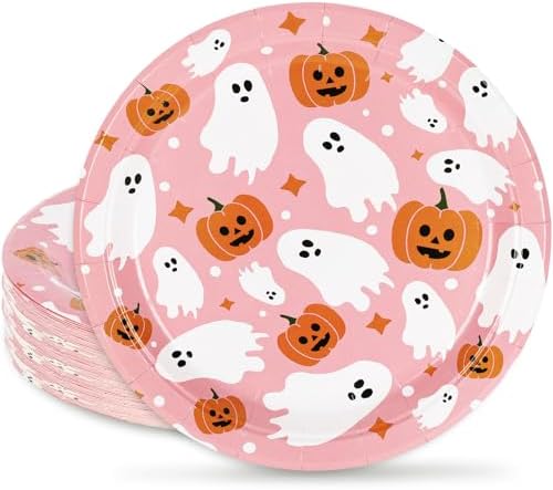 Amazon.com: Roshtia Paper Plate, 200 Pcs Ghost Shape, Disposable ...