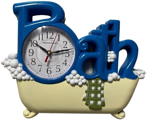 Amazon.com: Collections Etc Lavender Bathtub Decorative Wall Clock ...