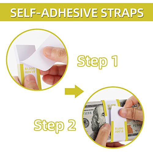 Snapklik.com : PONNOR Money Bands 550 Pack For Cash Self Adhesive ...