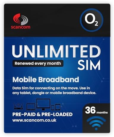 O2 Unlimited 5G Data SIM. Perfect for unlocked Phones, Routers, Tablets ...